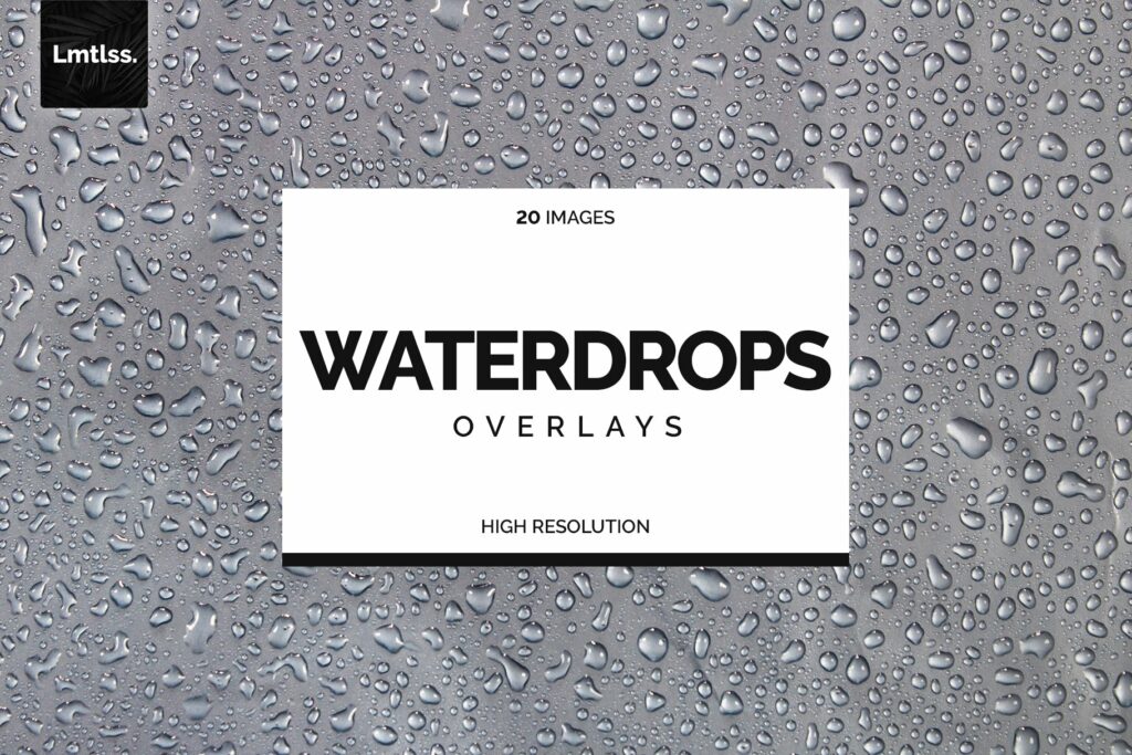 20 Water Drops Overlays – MasterBundles