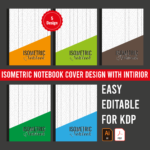 Isometric Notebook Cover Design With Interior - MasterBundles