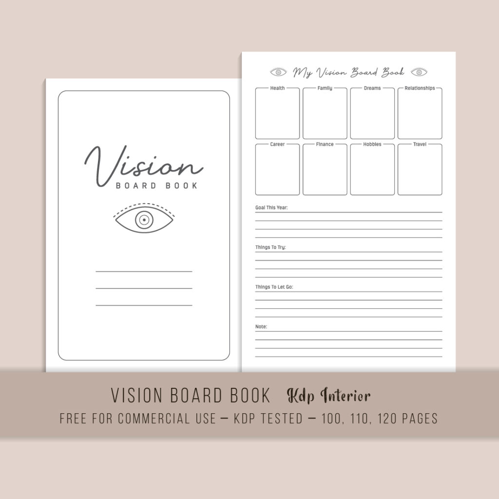 Vision Board Book KDP Interior | MasterBundles