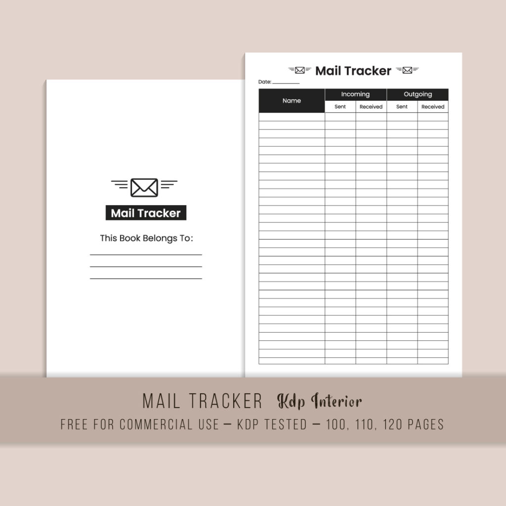Mail Tracker KDP Interior | MasterBundles
