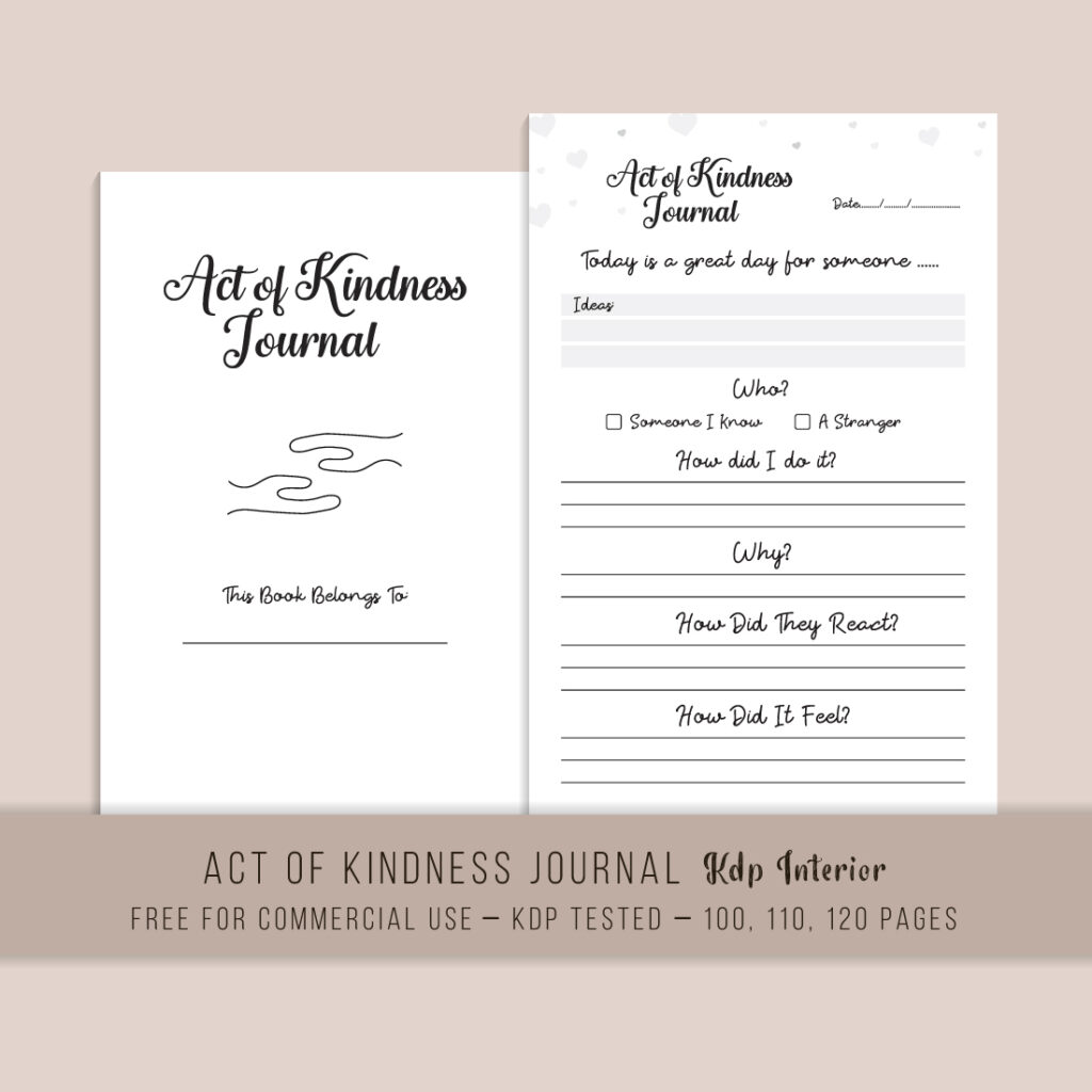 Act Of Kindness Journal KDP Interior | MasterBundles