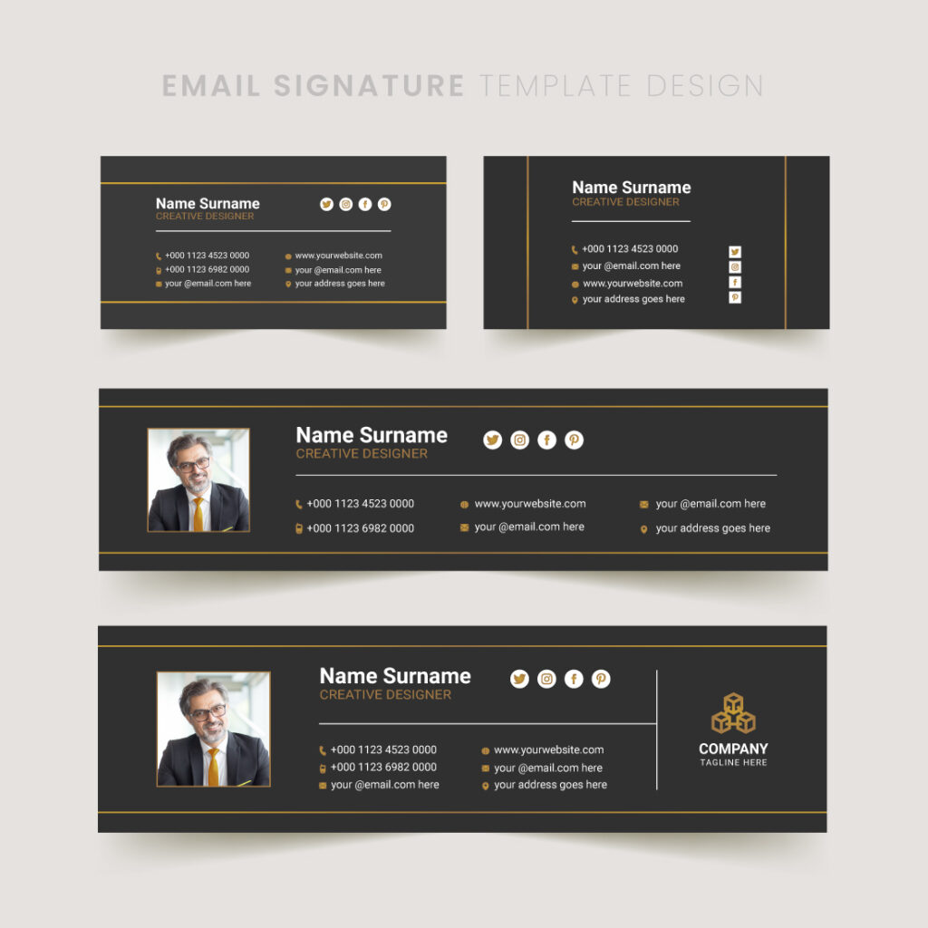 Corporate Business Email Signature Template set | MasterBundles