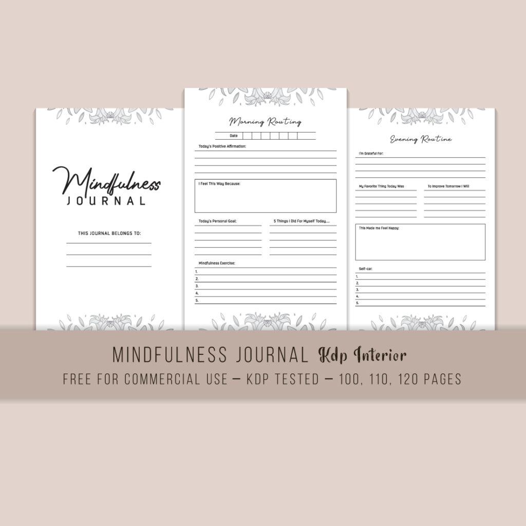 Mindfulness Journal KDP Interior | MasterBundles