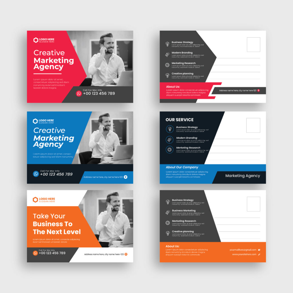 3 Corporate Business Postcard Template | MasterBundles