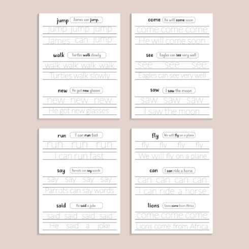 100+ Sight Word Worksheet (KDP Interior) | MasterBundles