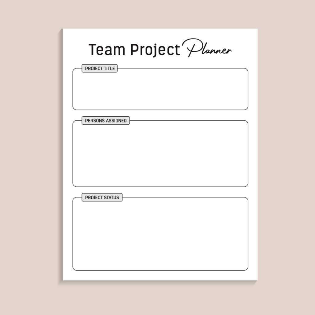 Team Project Planner (KDP Interior) | MasterBundles