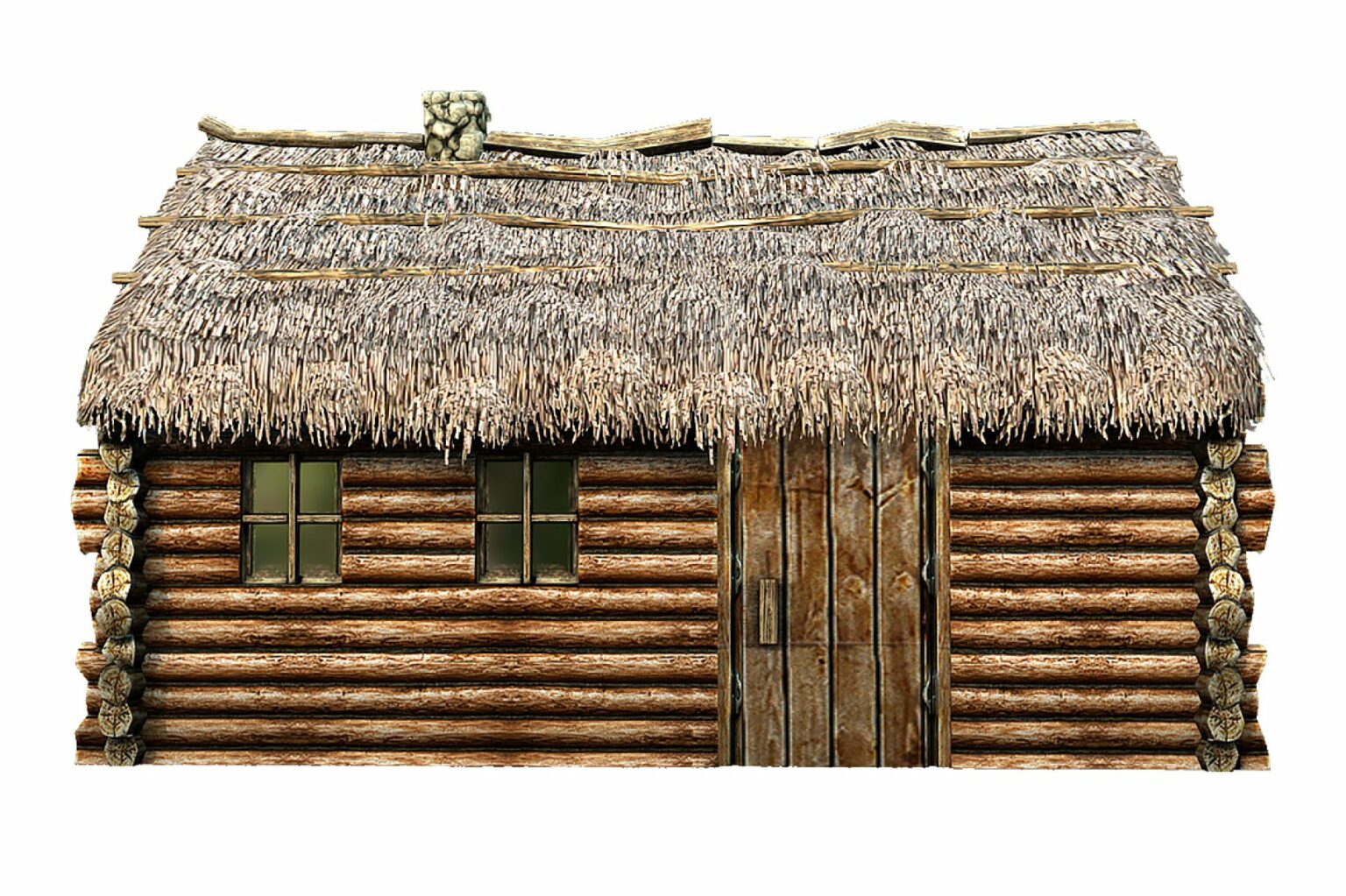 Wooden Thatch House – MasterBundles