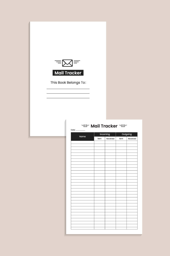 Mail Tracker KDP Interior | MasterBundles