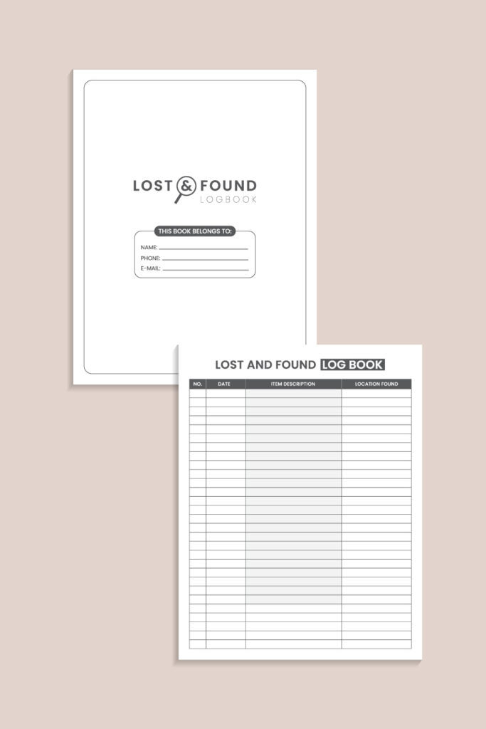Lost and Found Log Book (KDP Interior) | MasterBundles Lost and Found Log Book (KDP Interior) | MasterBundles