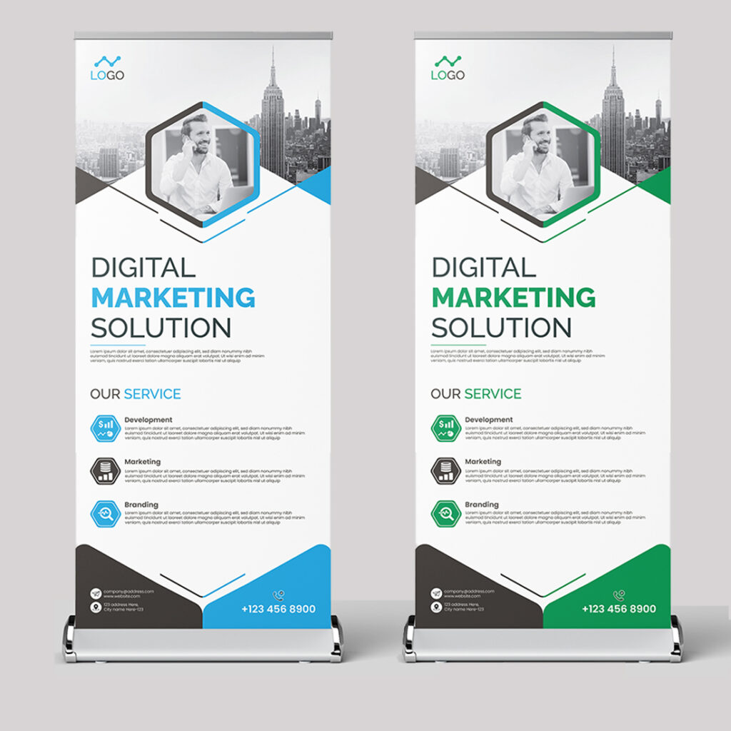 Corporate Business Printed Roll-Up Banner Design - MasterBundles