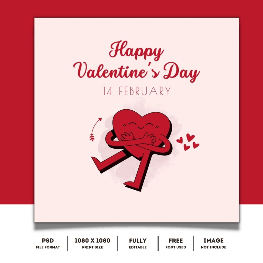 Valentine\'s Day Special Social Media Post Template | MasterBundles