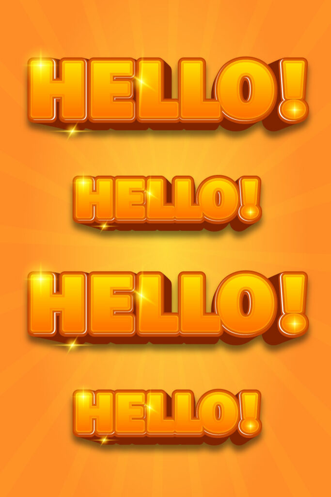 Vector hello text effect template premium style | MasterBundles