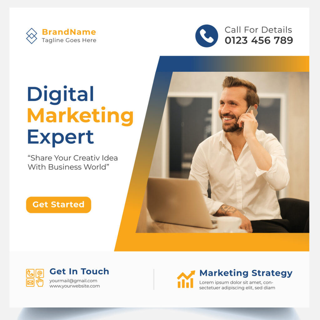 Digital Marketing social Media Post Template - MasterBundles