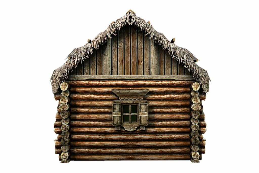 Wooden Thatch House – MasterBundles