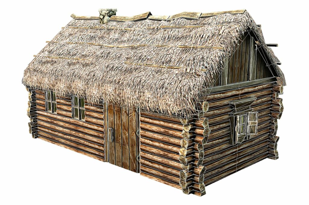 Wooden Thatch House – MasterBundles