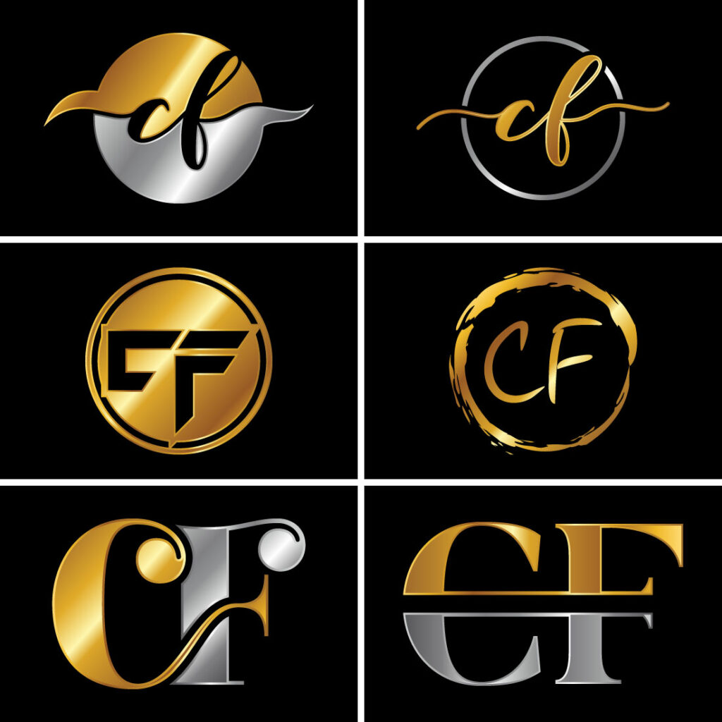 C F Initial Letter Logo design, Graphic Alphabet Symbol for Corporate ...