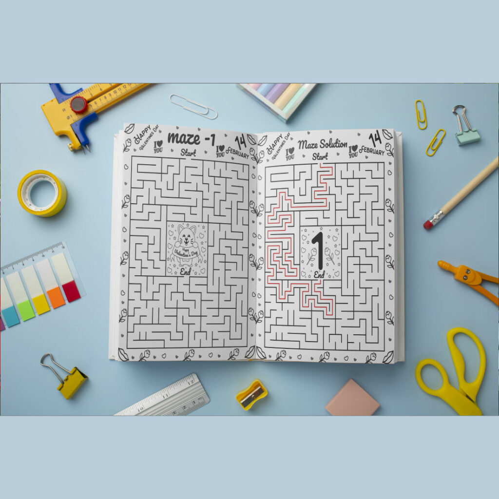 Valentines-Day-Activity Coloring Page Bundle For KDP - MasterBundles