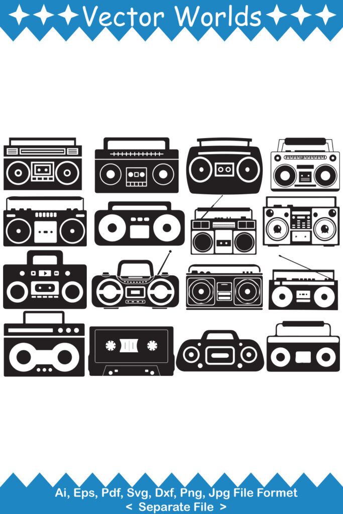 Boombox SVG Vector Design | MasterBundles