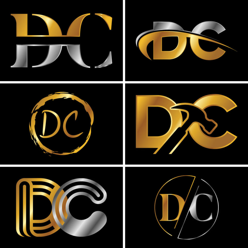 Initial Letter D C Logo Design Vector Template. Graphic Alphabet Symbol ...