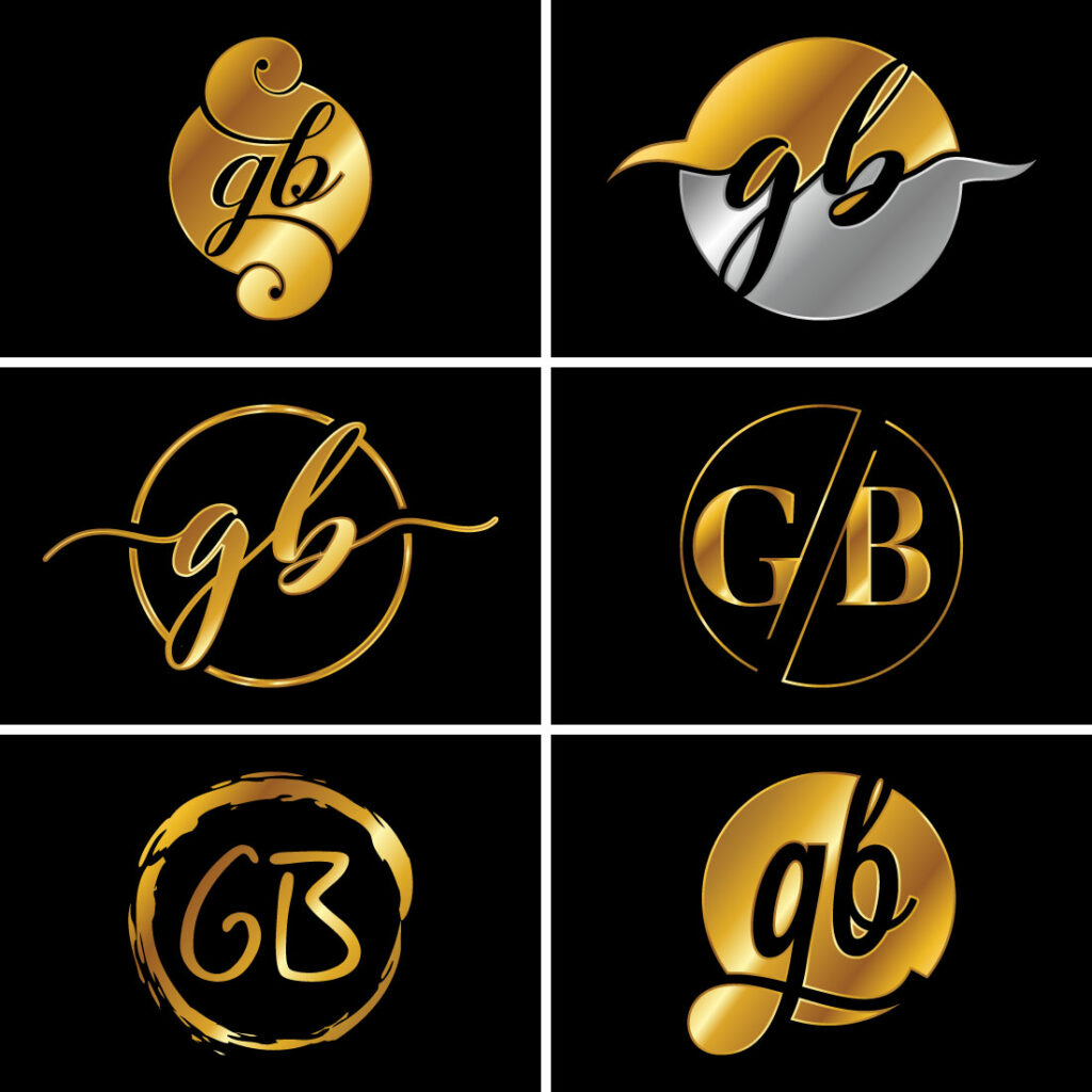 Initial Letter G B Logo Design Vector Template. Graphic Alphabet Symbol For Corporate Business ...