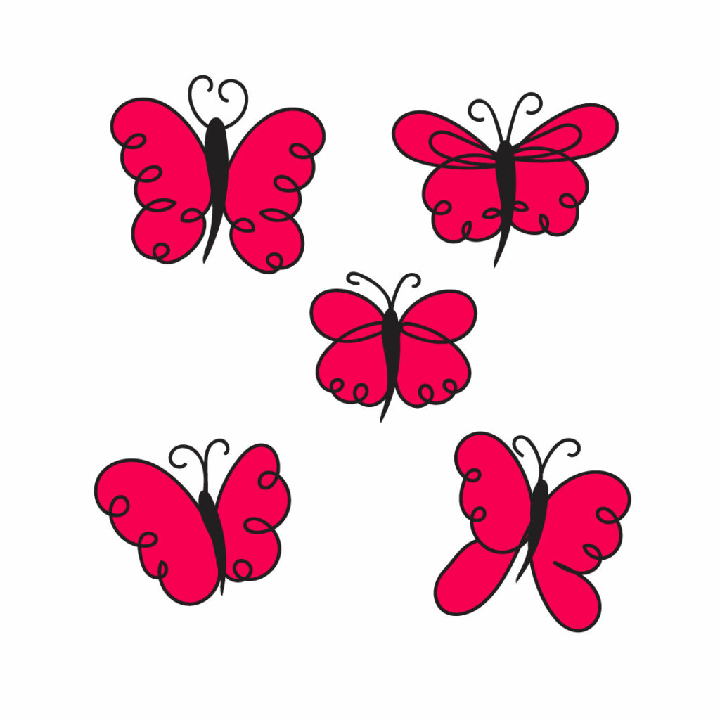Butterfly Line Art SVG Bundle - MasterBundles