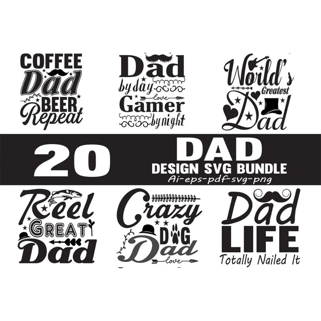 Dad SVG Designs Bundle | MasterBundles
