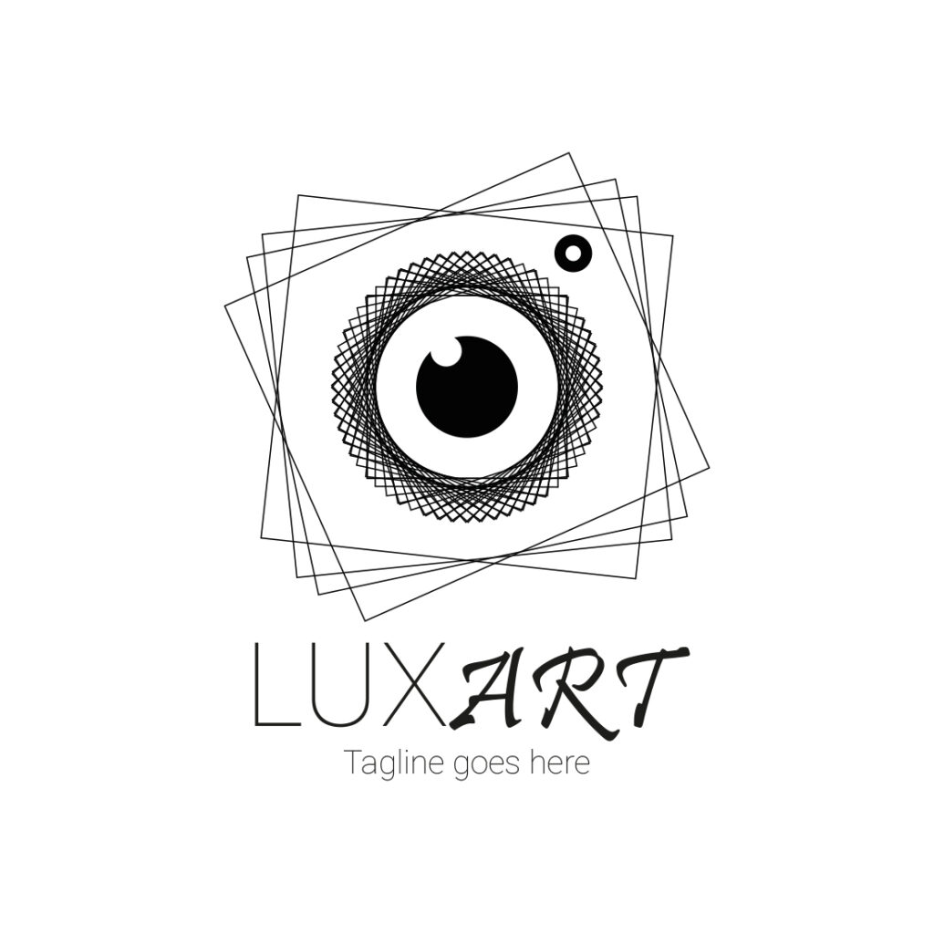 Line Art Luxury Camera Logo Design - MasterBundles