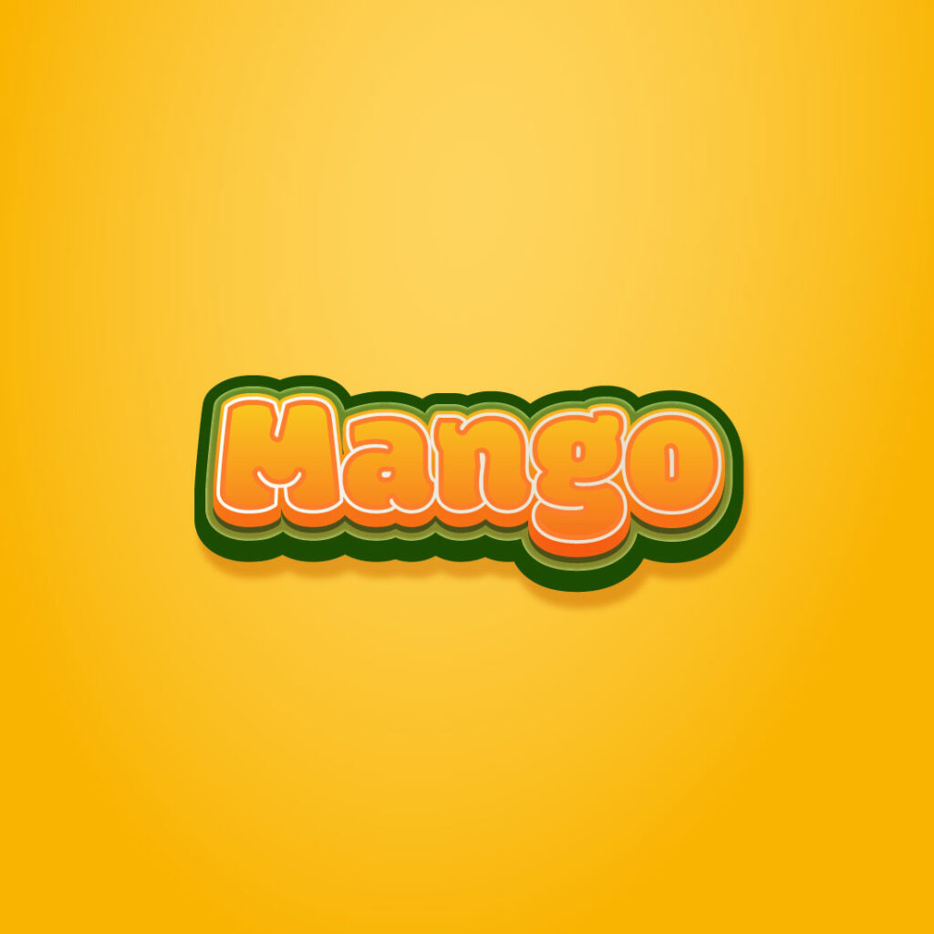 Vector mango 3d editable text style effect design | MasterBundles