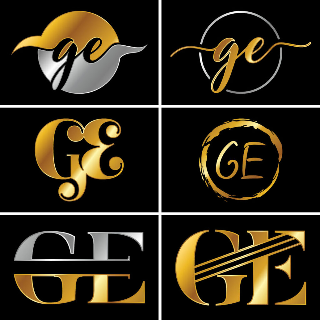 Initial Letter G E Logo Design Vector Template. Graphic Alphabet Symbol ...