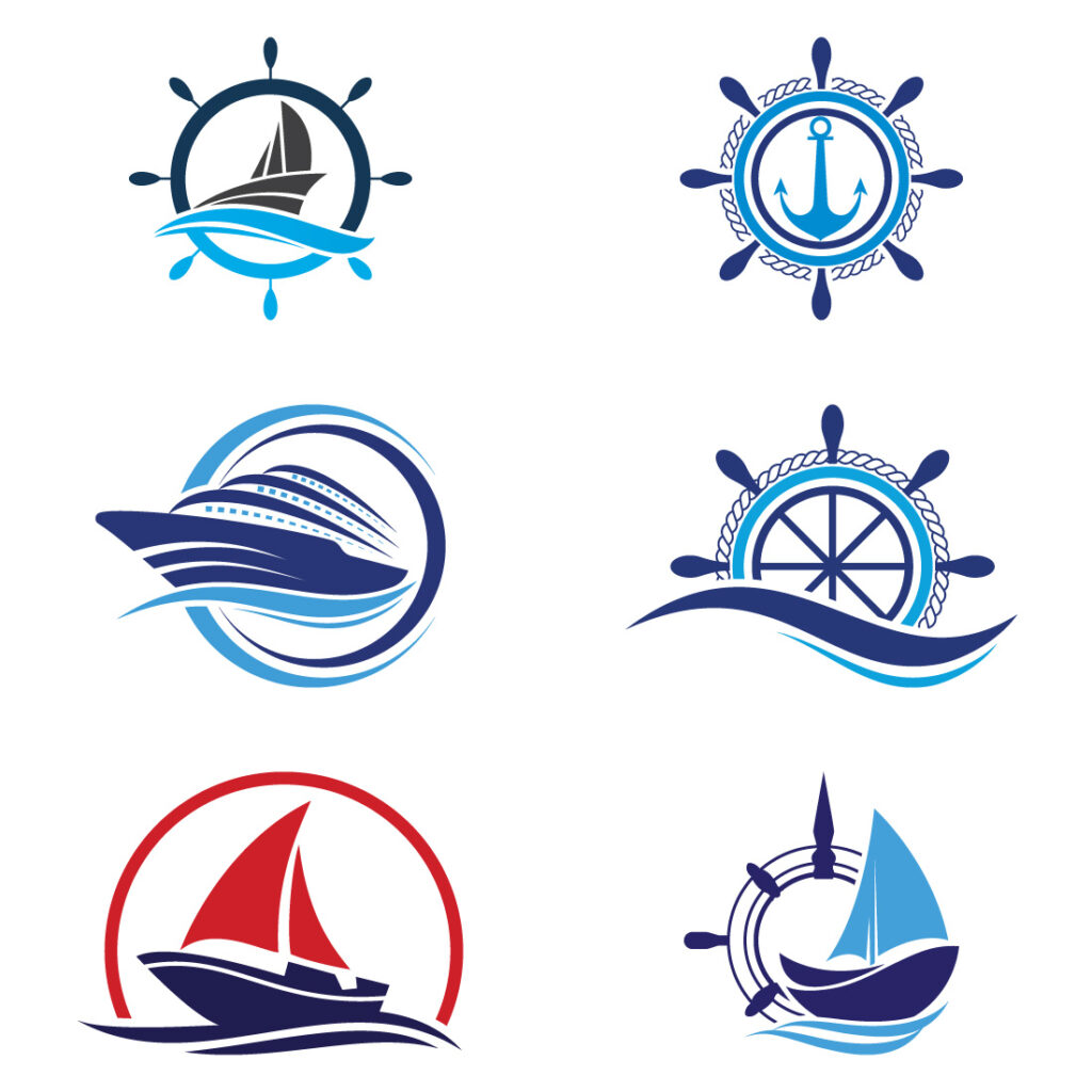 Logo Designs Concept For The Shipping Company - MasterBundles
