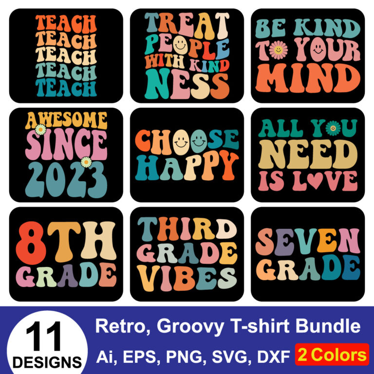 Wavy, Retro, Groovy T-Shirt Design - MasterBundles