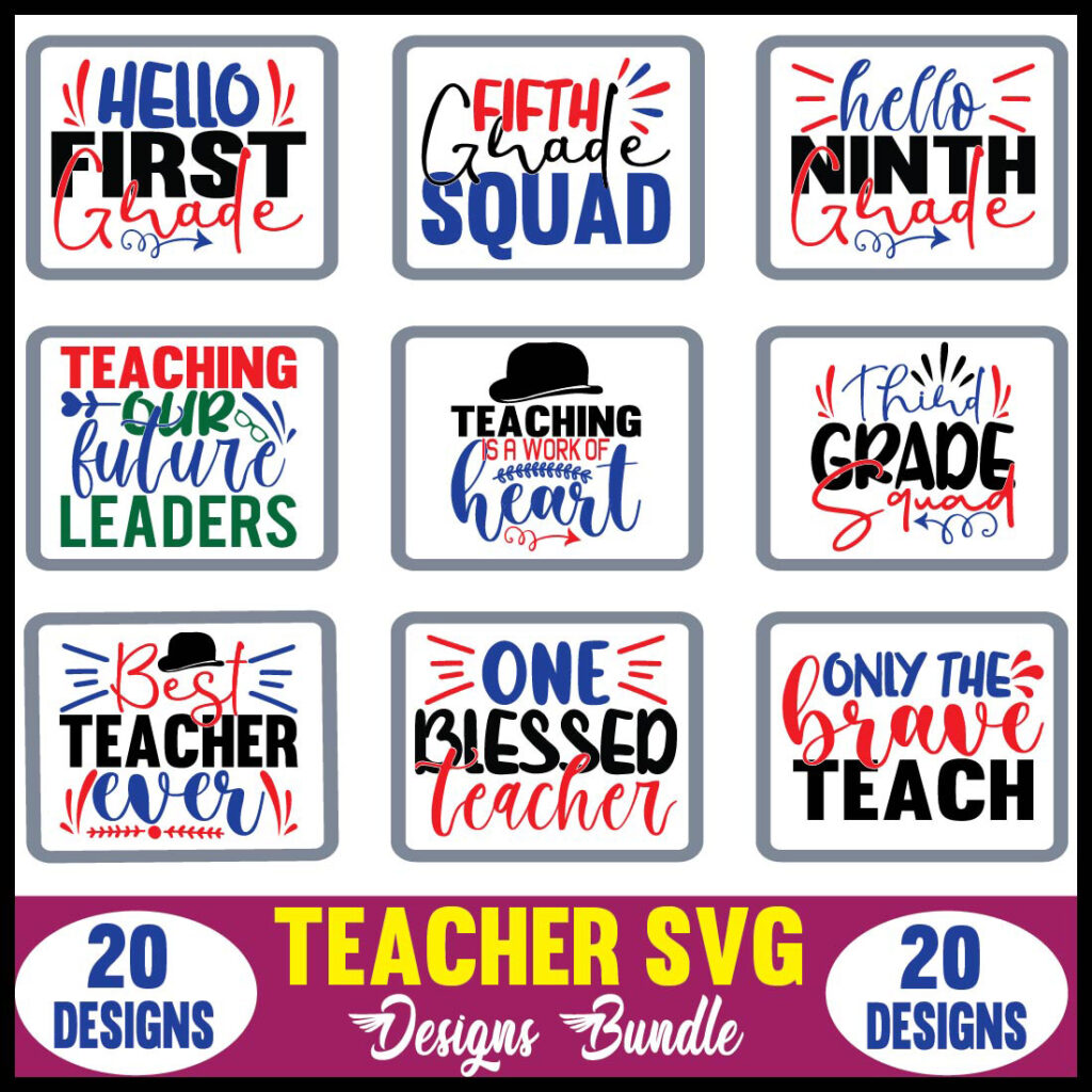 Teacher SVG Designs Bundle - MasterBundles