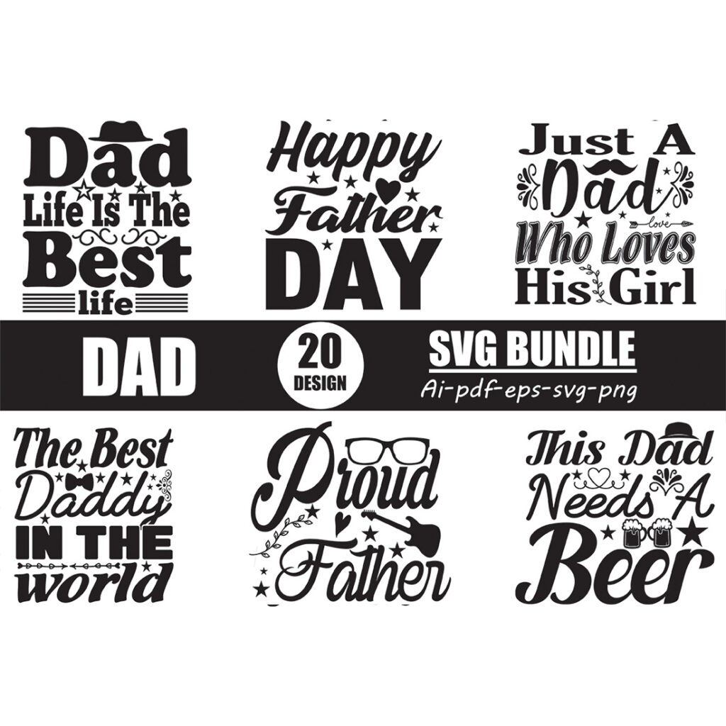 Dad SVG Designs Bundle | MasterBundles