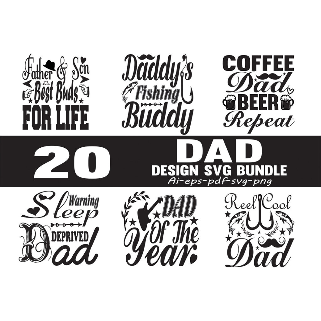 Dad SVG Designs Bundle | MasterBundles