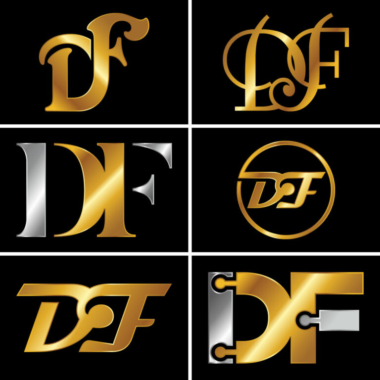 Initial Letter D F Logo Design Vector Template. Graphic Alphabet Symbol ...