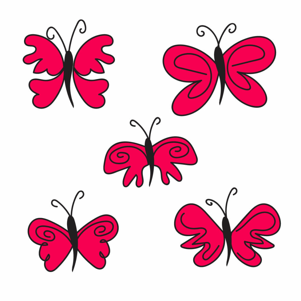 Butterfly Line Art SVG Bundle - MasterBundles