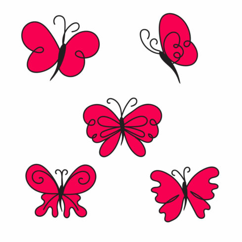Butterfly Line Art SVG Bundle | MasterBundles