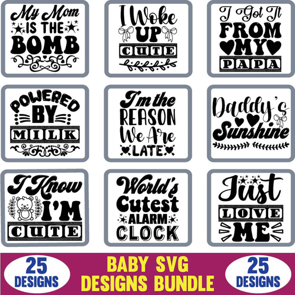 Baby SVG Designs Bundle - MasterBundles
