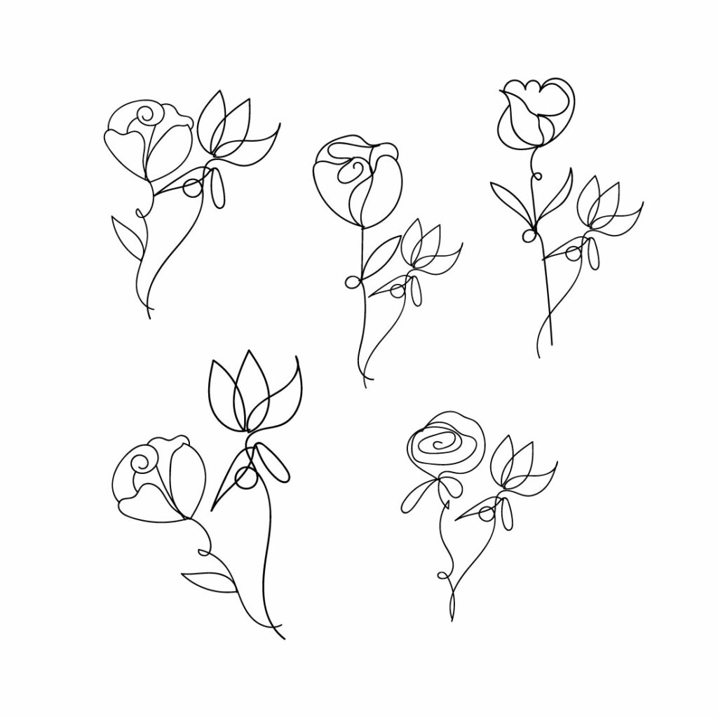 Simple Rose Ornament | MasterBundles