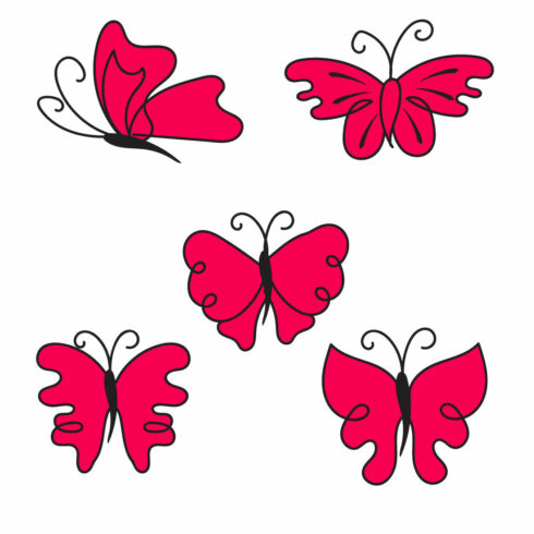 Butterfly Line Art SVG Bundle | MasterBundles