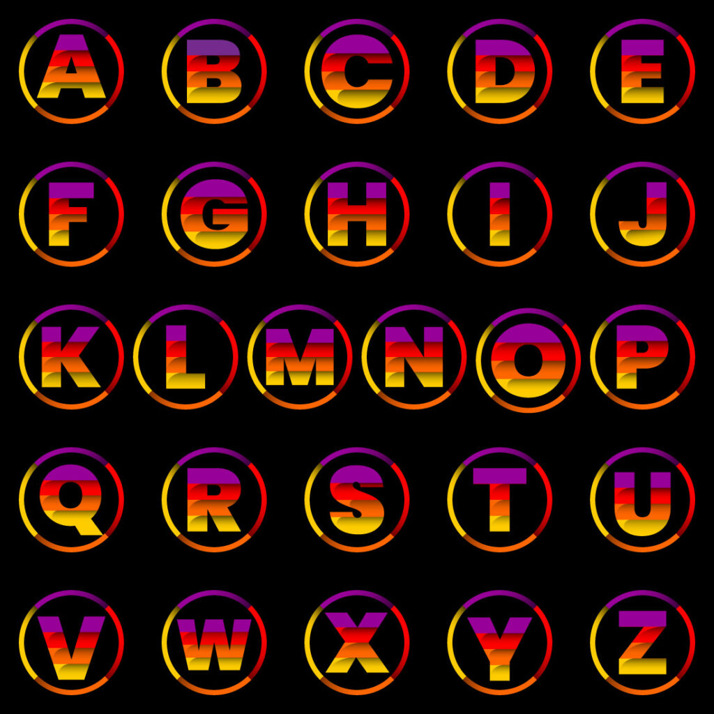 Initial A-Z Monogram Letter Alphabet in a Circle | MasterBundles