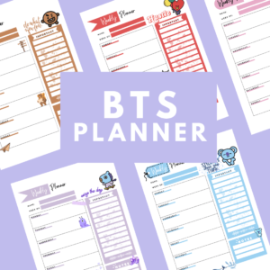 BTS Weekly Planner BT21 Edition - MasterBundles