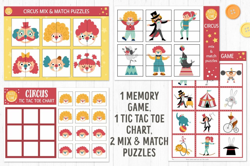 Circus Games And Activities For Kids – MasterBundles