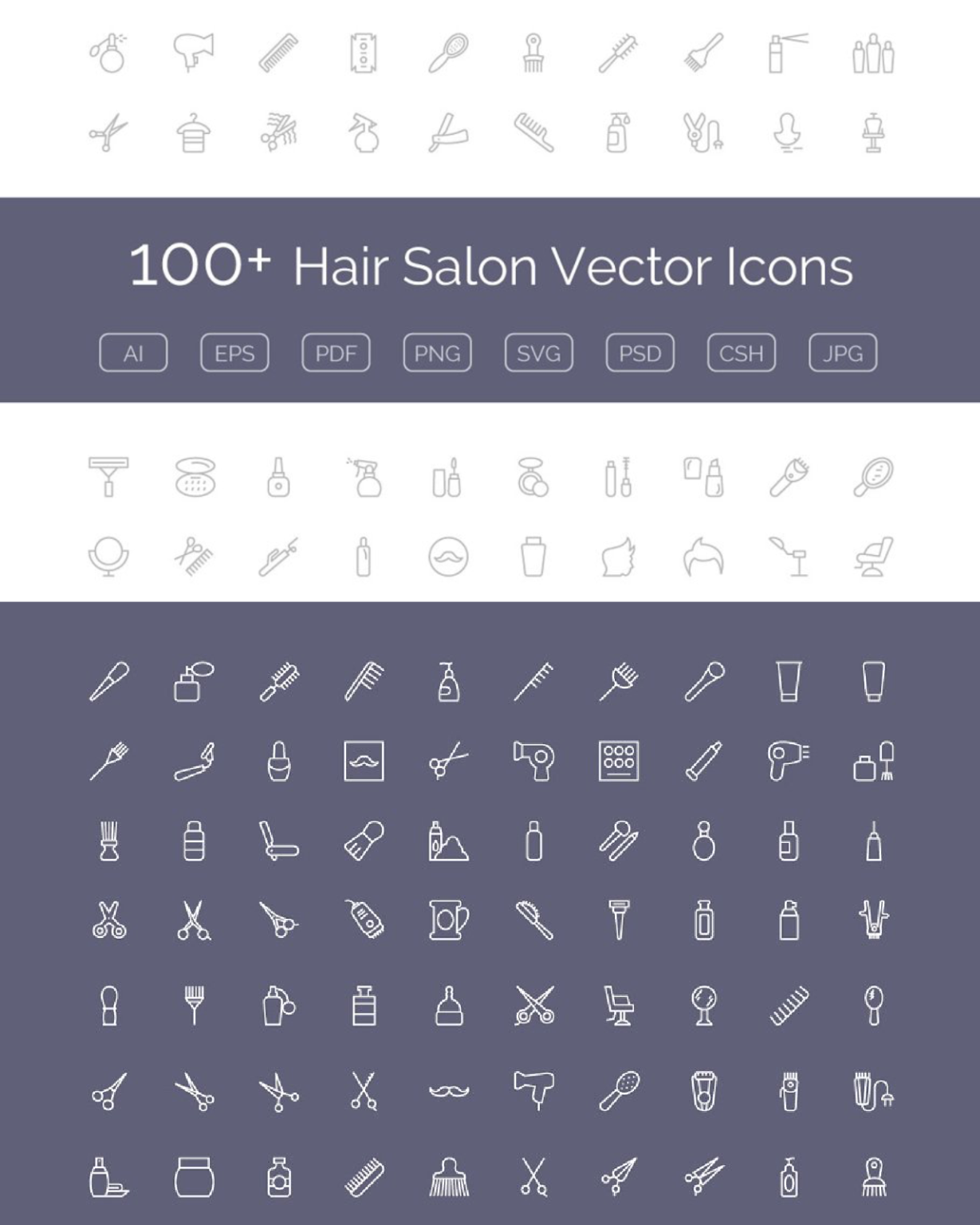 100+ Hair Salon Vector Icons – MasterBundles