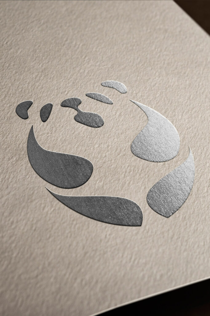 panda gray vector logo art | MasterBundles