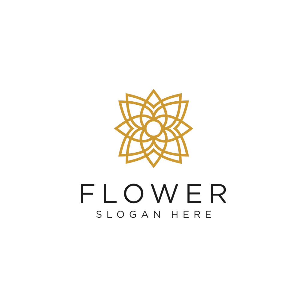 flower logo design vector | MasterBundles
