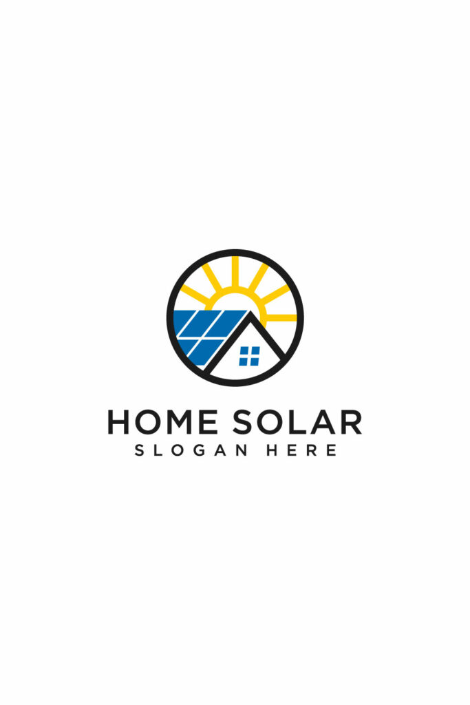 home solar logo design vector | MasterBundles