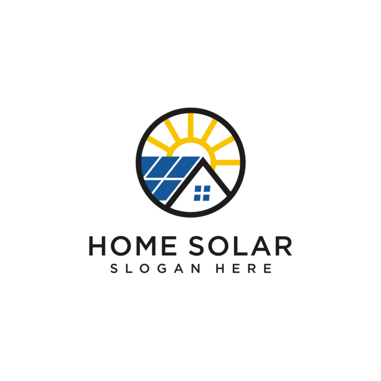 home solar logo design vector | MasterBundles