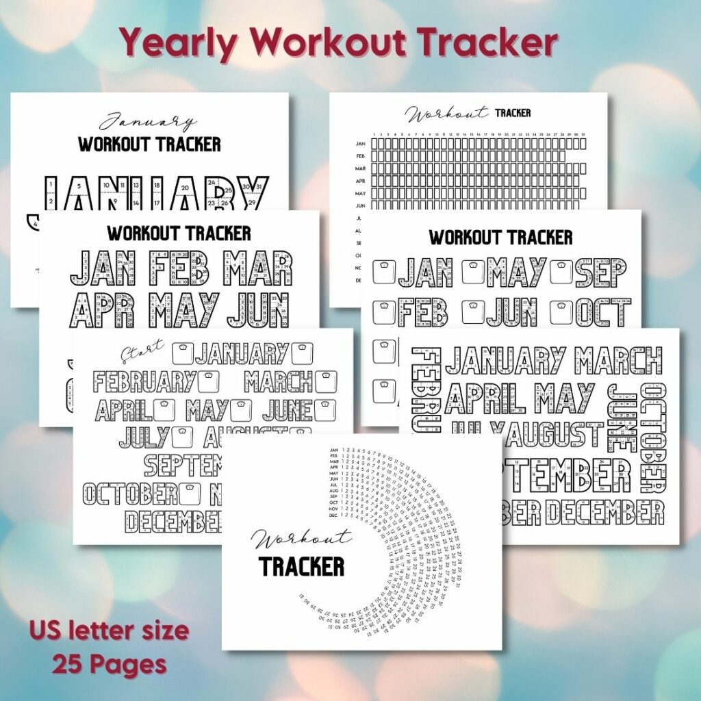 Workout Tracker Printable | MasterBundles