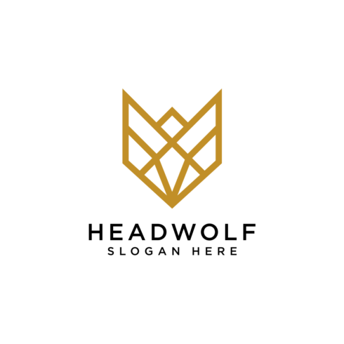 head wolf logo design vector | MasterBundles